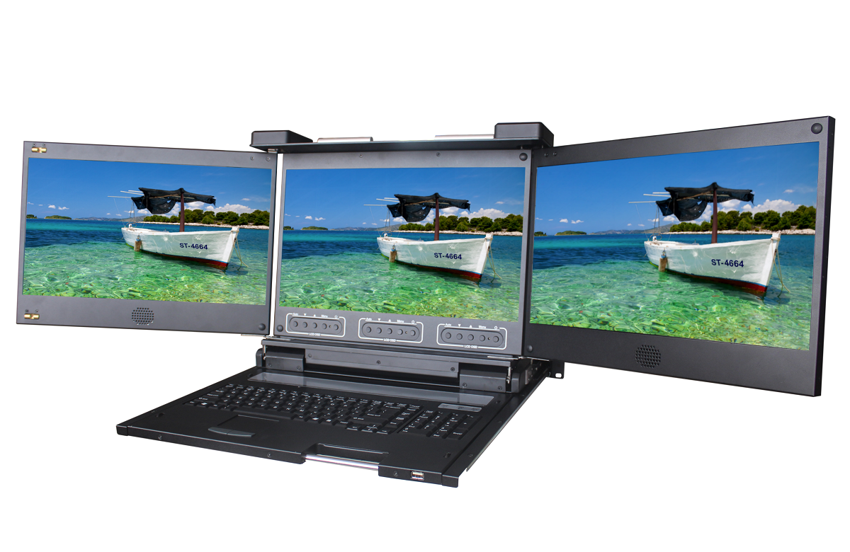 dual rail triple 17.3" - KVMD-1701W-T3 | Annso Technology
